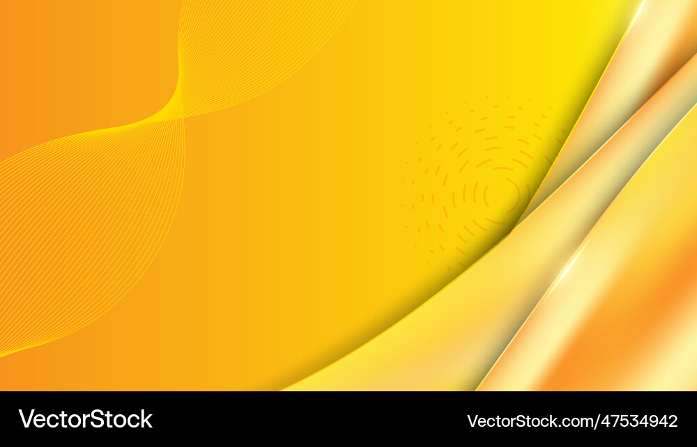 Modern orange yellow geometric shapes 3d abstract Vector Image