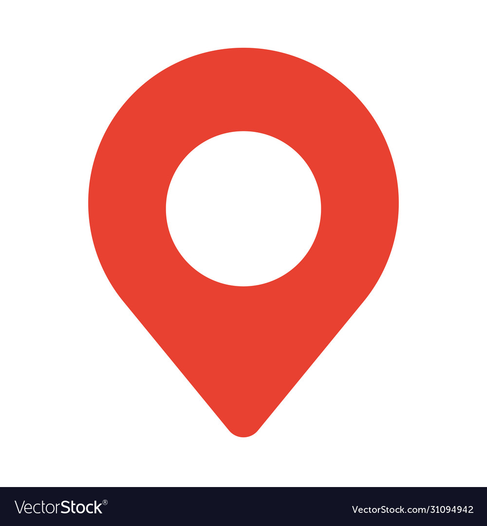 Pin pointer location isolated icon Royalty Free Vector Image