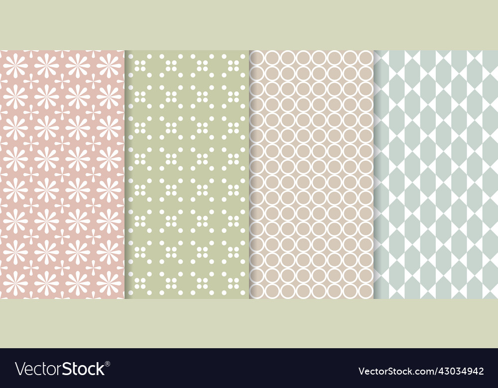 Set of minimal geometric texture seamless patterns
