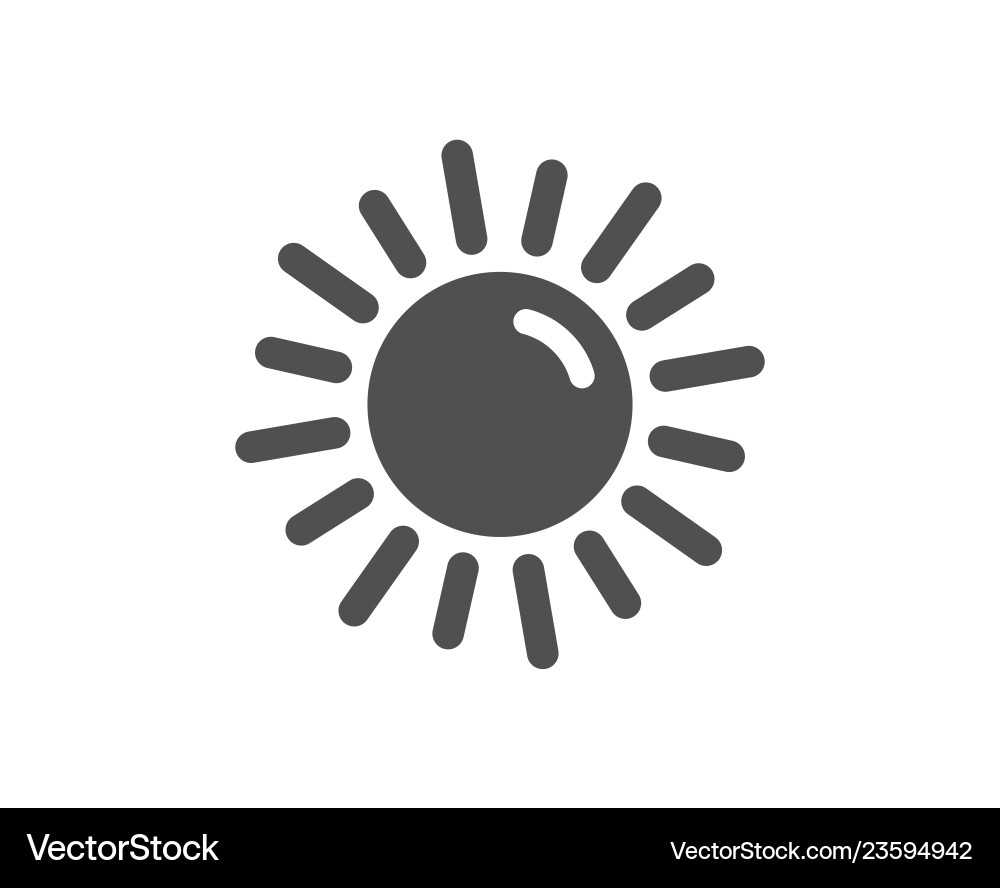 Sun icon hot weather sign Royalty Free Vector Image