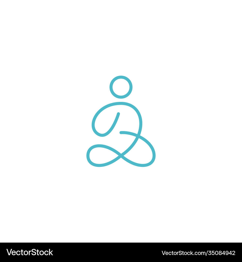 Yoga meditation graphic design template simple Vector Image