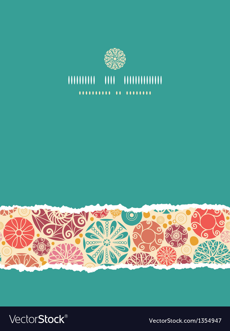 Abstract decorative circles vertical torn seamless