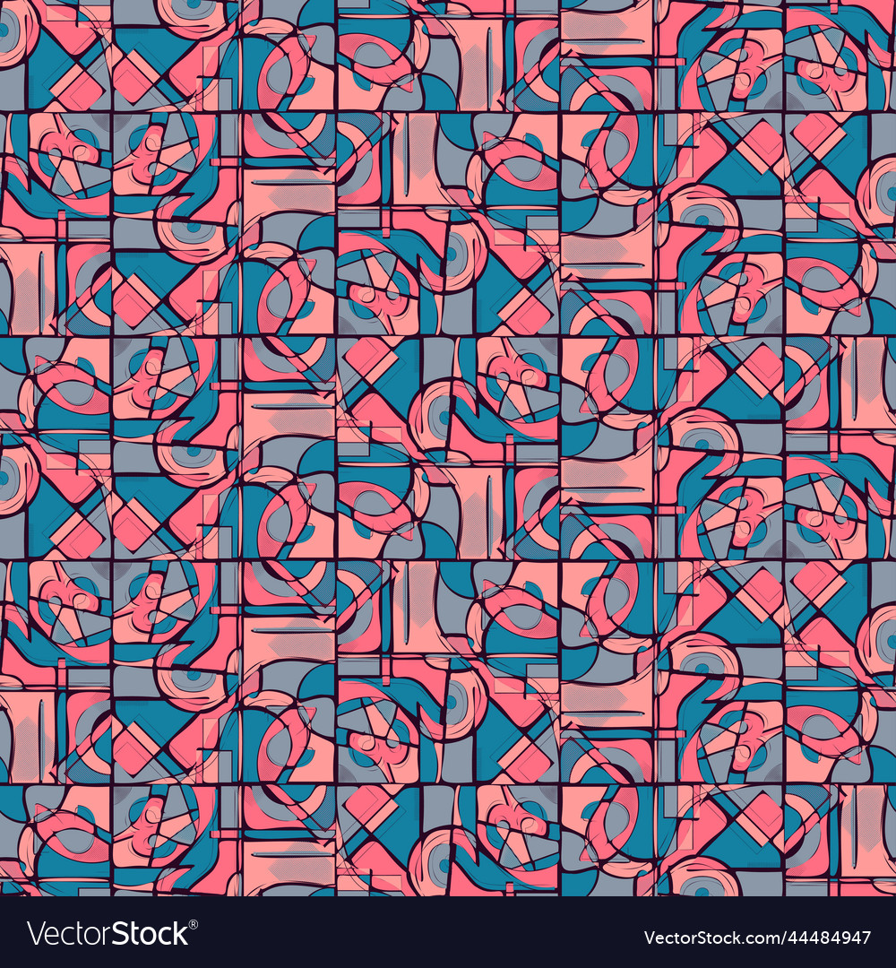 Abstract Square Seamless Colorful Background Vector Image