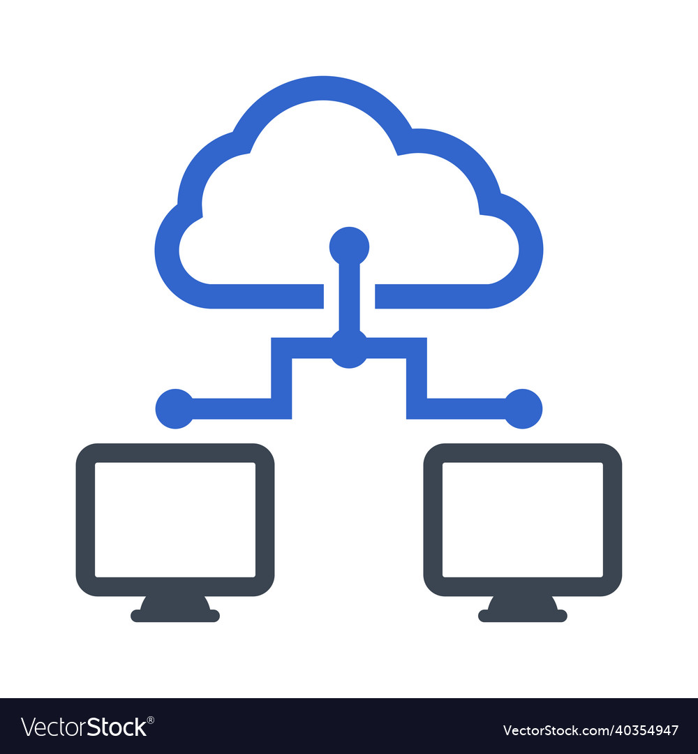 Cloud computing icon Royalty Free Vector Image