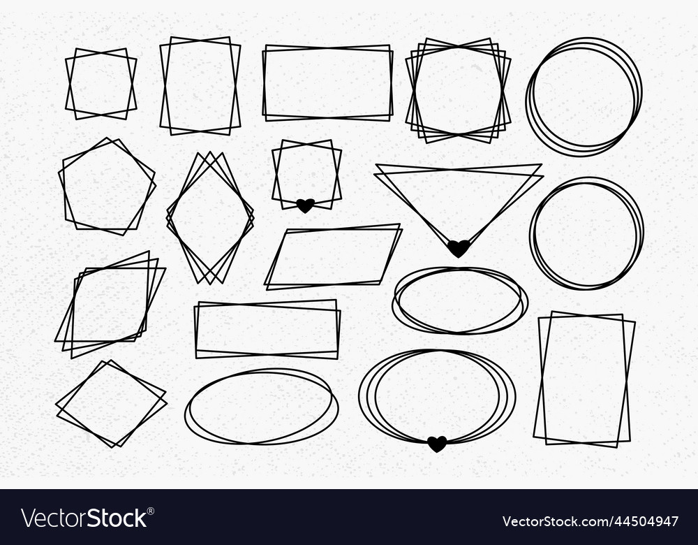 Double frame bundle svg Royalty Free Vector Image