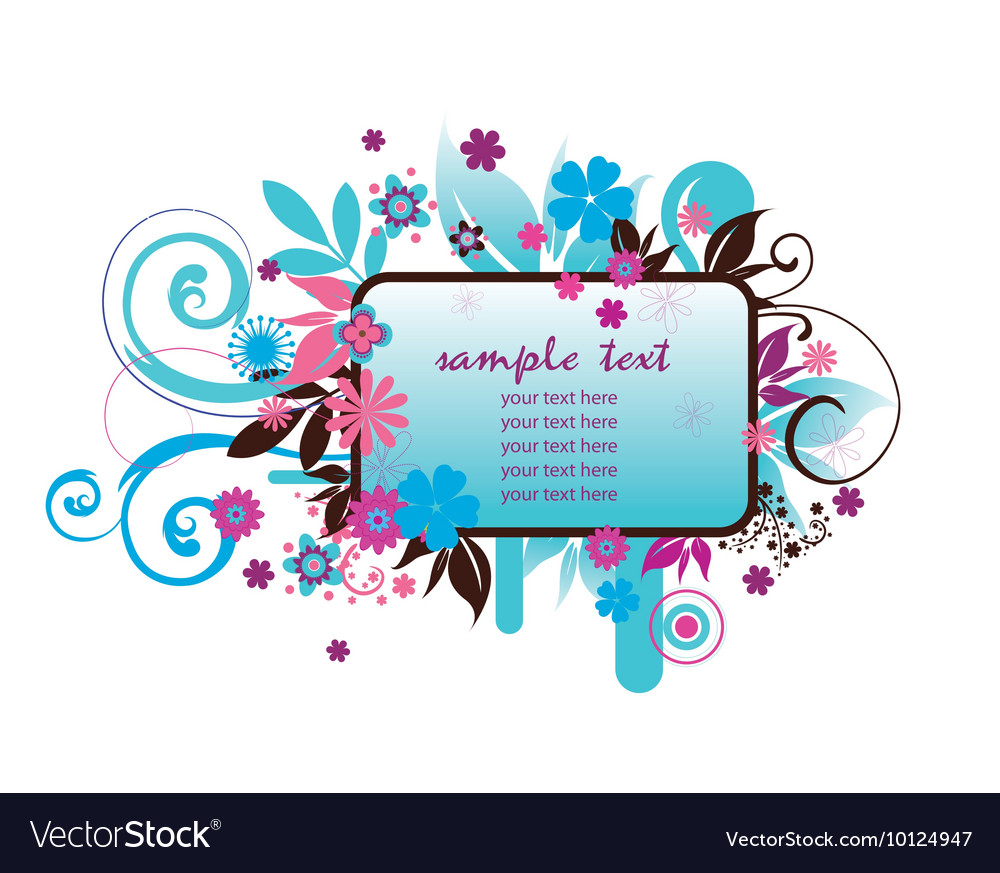 Floral frame Royalty Free Vector Image - VectorStock