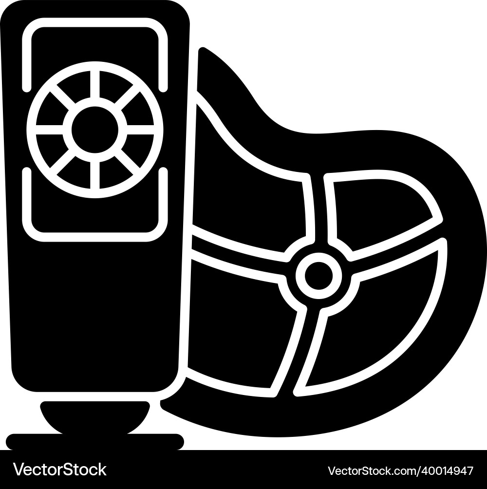 Food colour analysis black glyph icon Royalty Free Vector