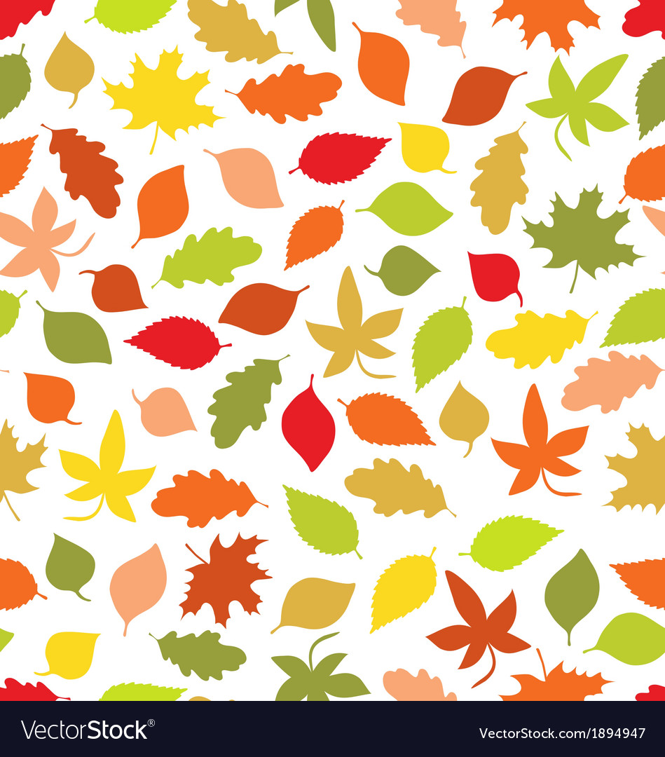 Leaves pattern Royalty Free Vector Image - VectorStock