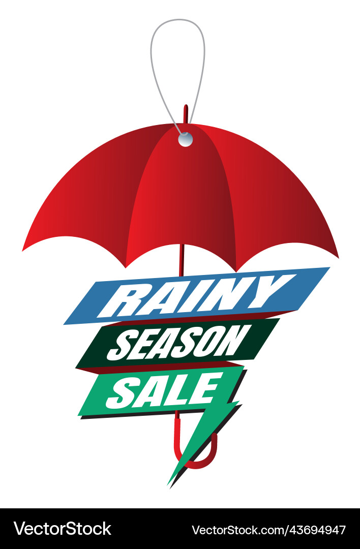 Logo umbrella rainy sale Royalty Free Vector Image