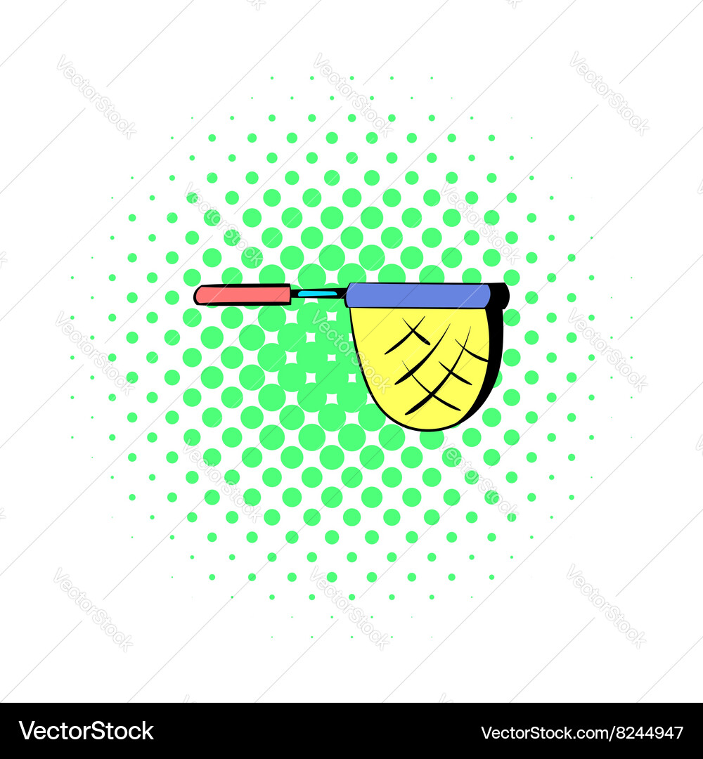 Net for fishing icon in comics style Royalty Free Vector
