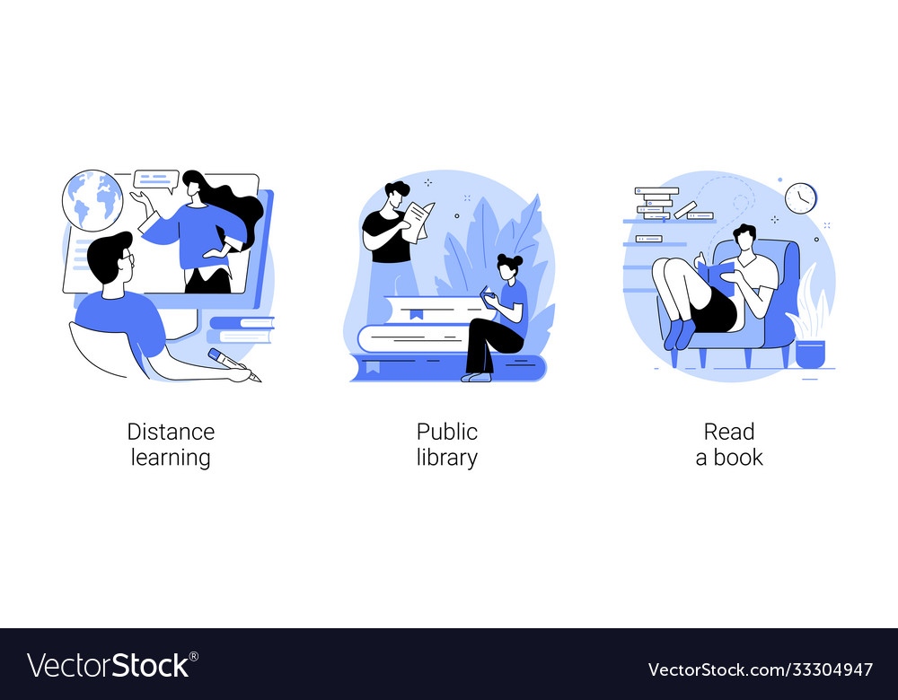 Off campus learning abstract concept Royalty Free Vector