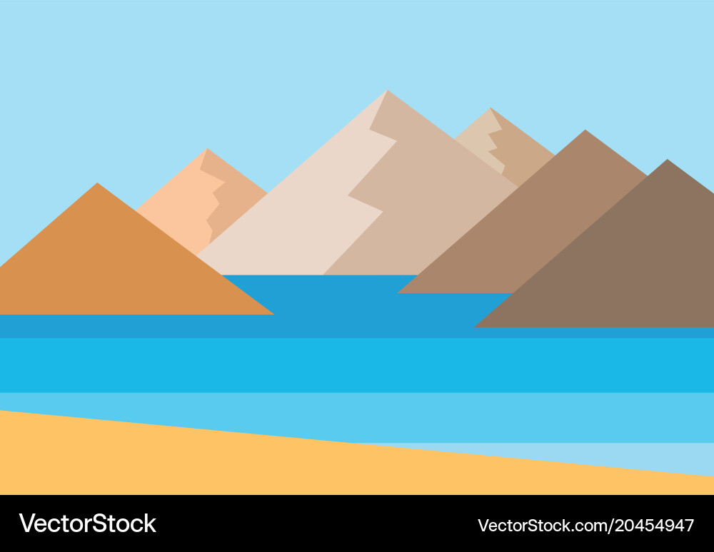 Panorama of the mountains Royalty Free Vector Image