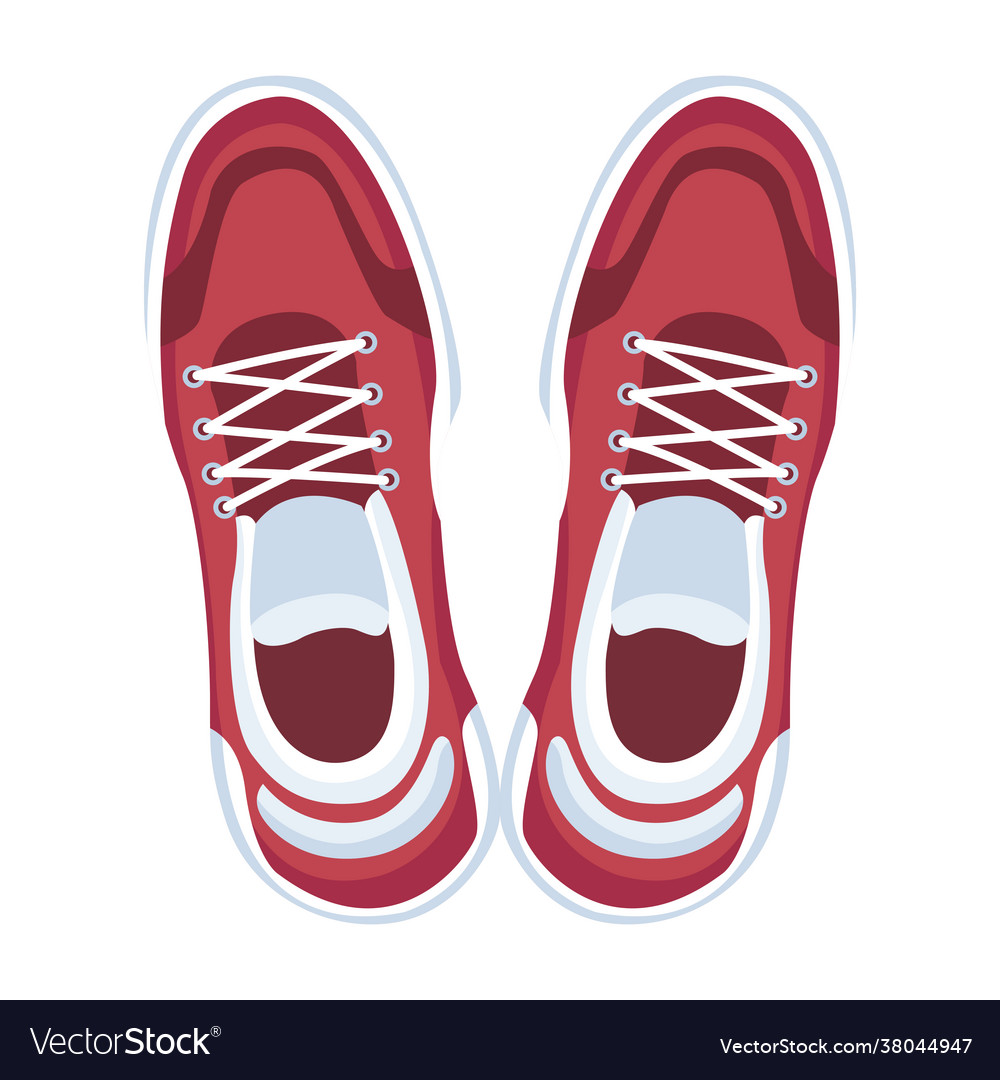 Red tennis shoes Royalty Free Vector Image - VectorStock