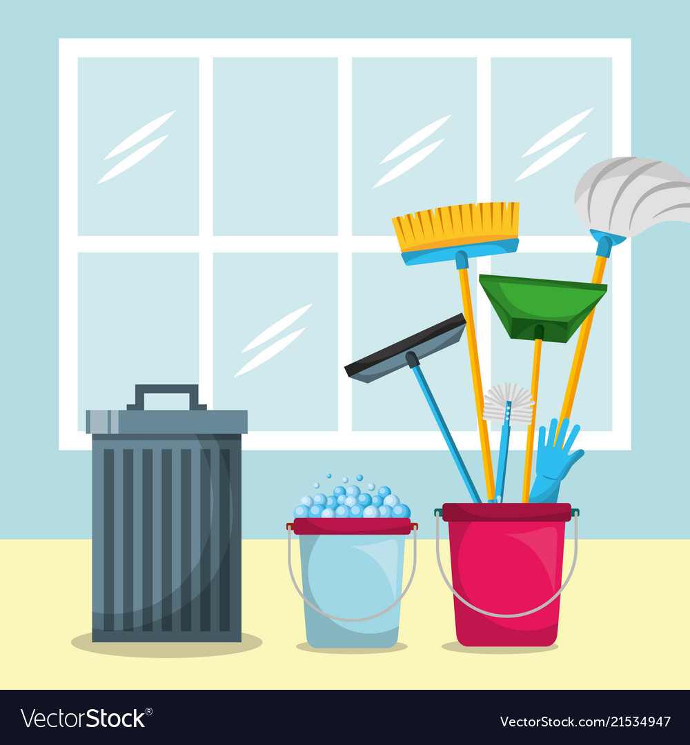 Spring cleaning concept Royalty Free Vector Image