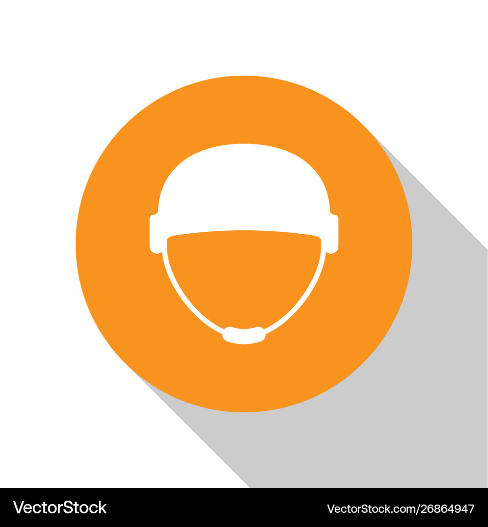 White military helmet icon isolated on Royalty Free Vector