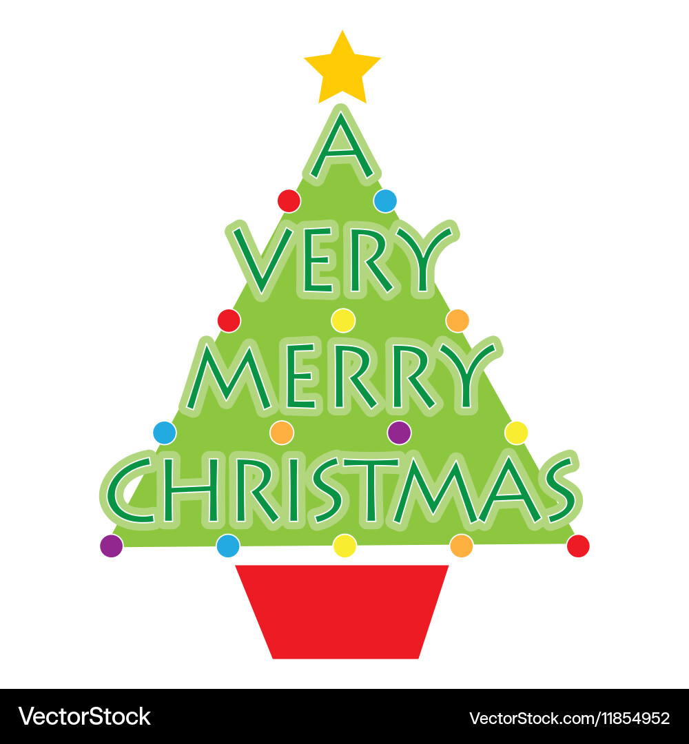 A Very Merry Christmas Royalty Free Vector Image
