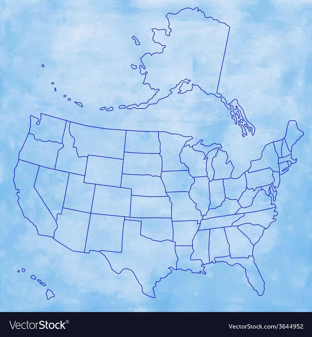 Abstract usa map Royalty Free Vector Image - VectorStock