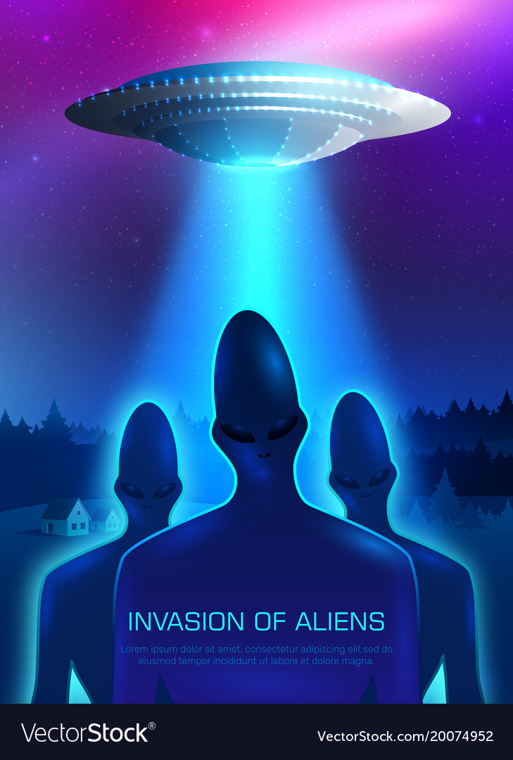 Alien invasion Royalty Free Vector Image - VectorStock