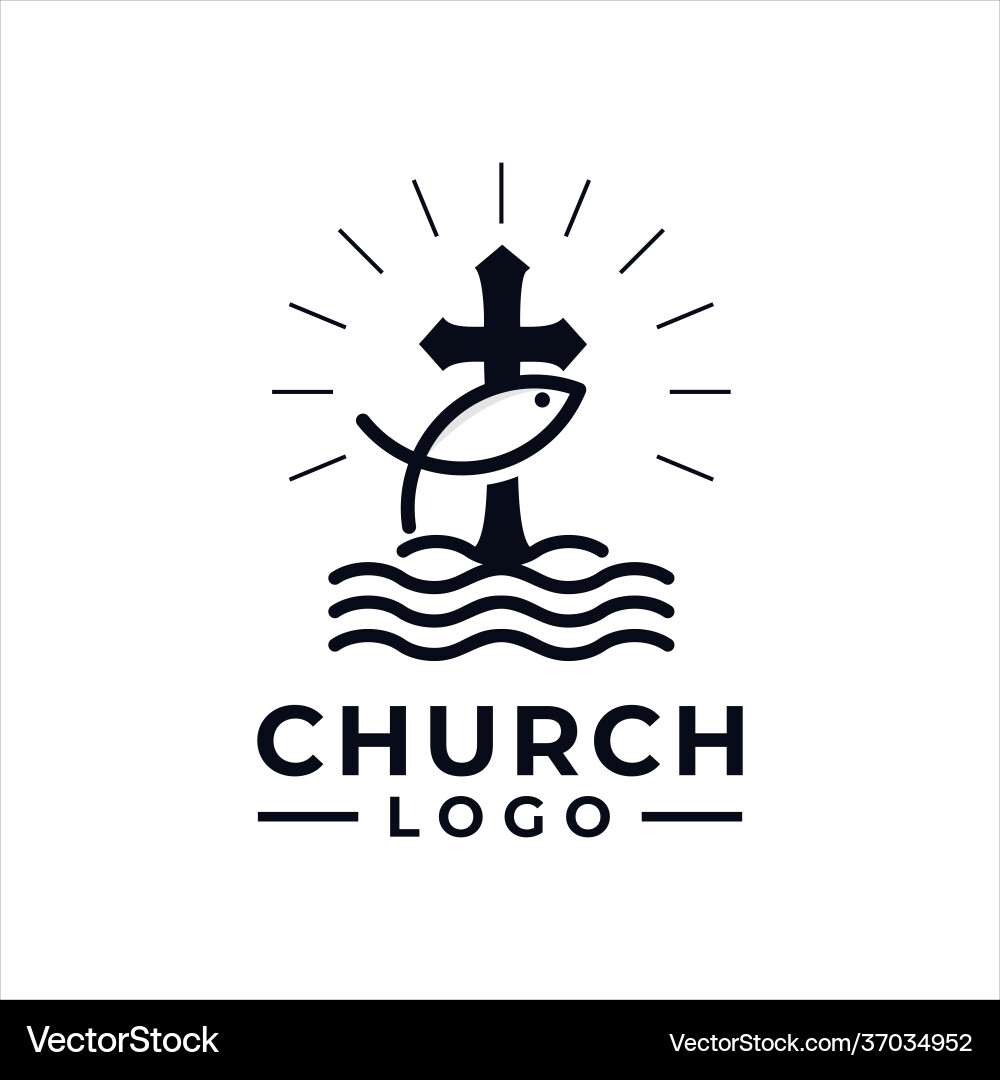 Church logo design inspiration idea concept Vector Image