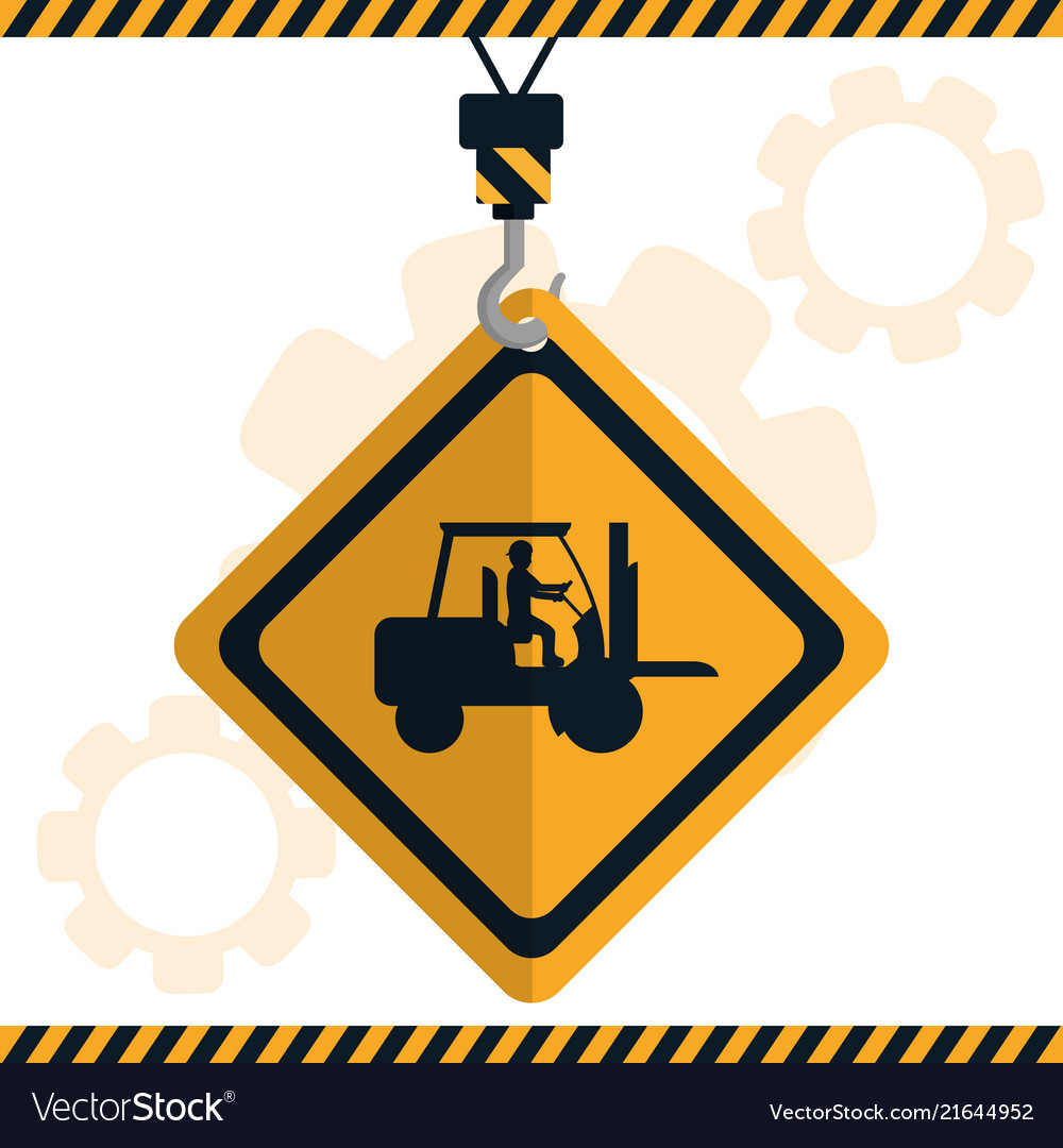 Construction road sign Royalty Free Vector Image