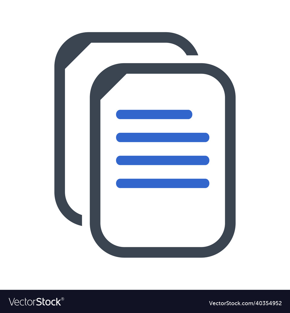 Copy document icon Royalty Free Vector Image - VectorStock