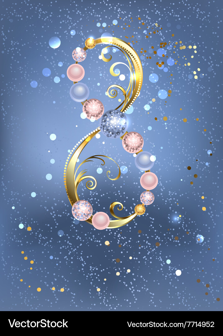 Eight out fashion beads Royalty Free Vector Image
