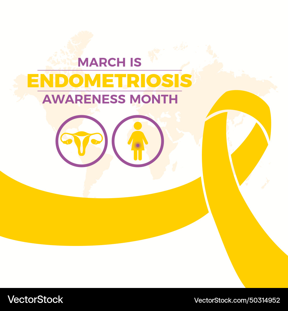 Endometriosis awareness month poster Royalty Free Vector