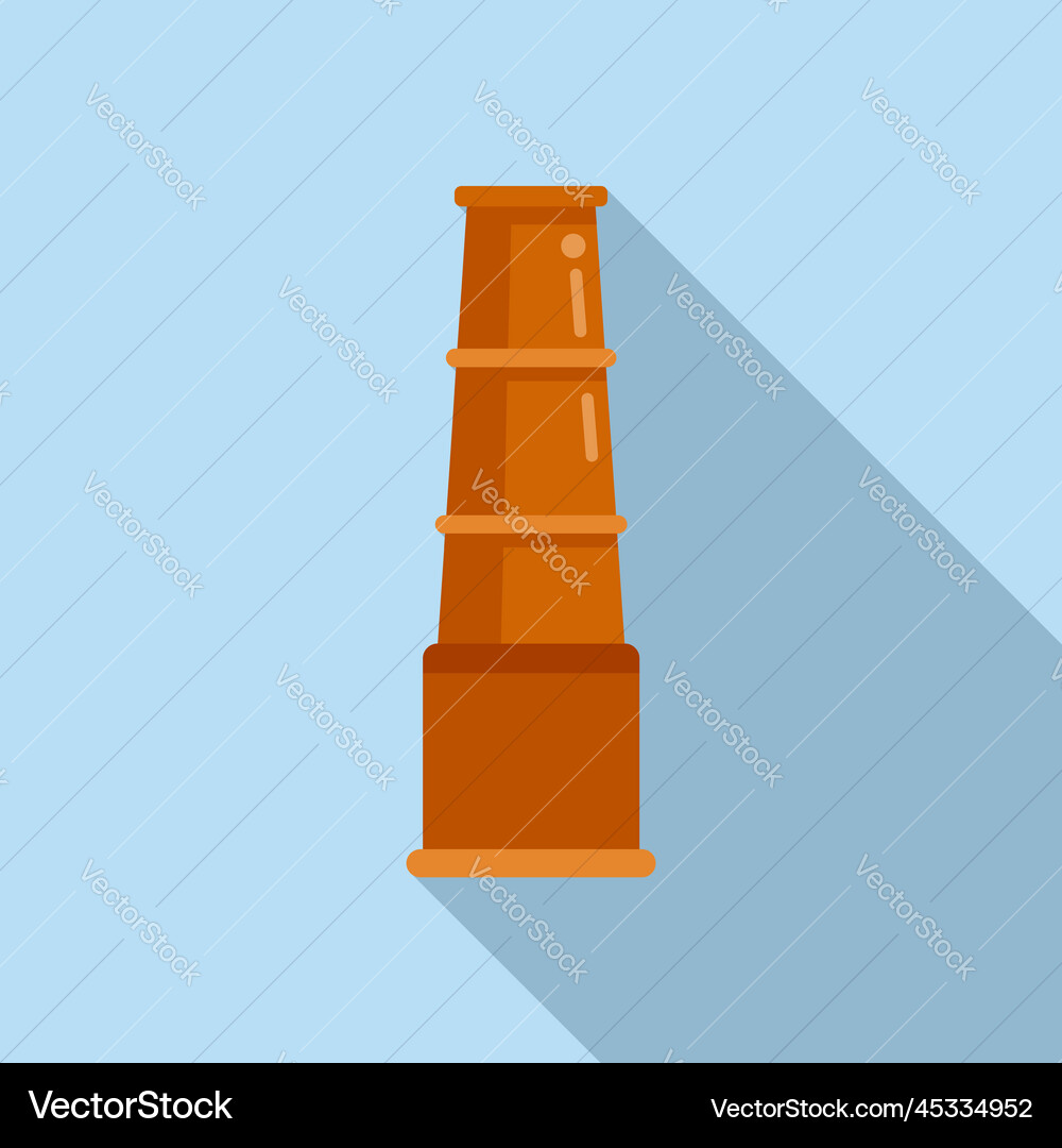 Fire chimney icon flat factory roof Royalty Free Vector