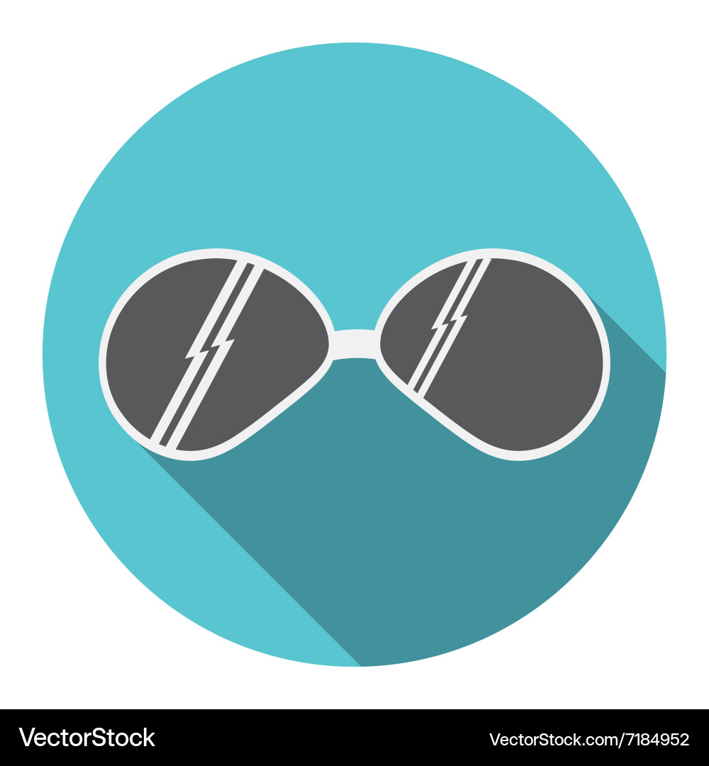 Flat design modern of sunglasses icon with long Vector Image