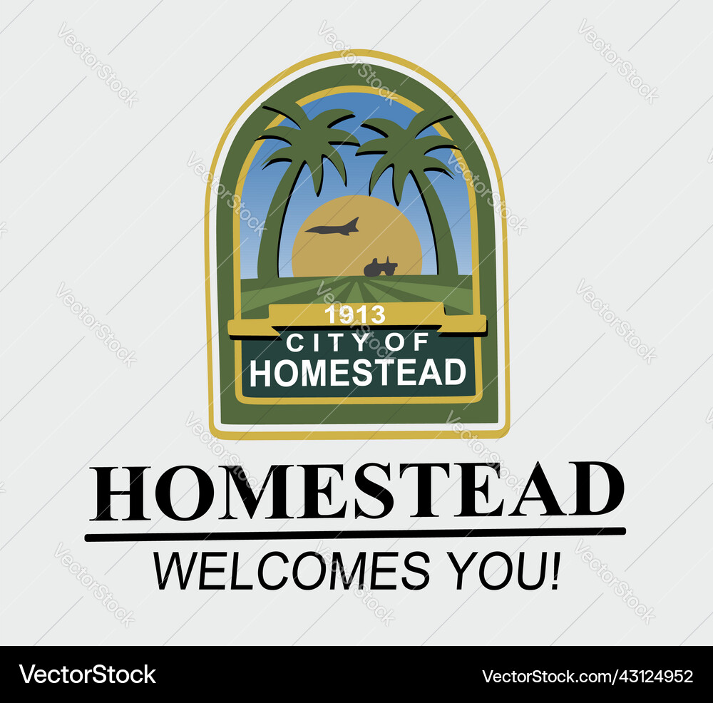Homestead florida with best quality Royalty Free Vector