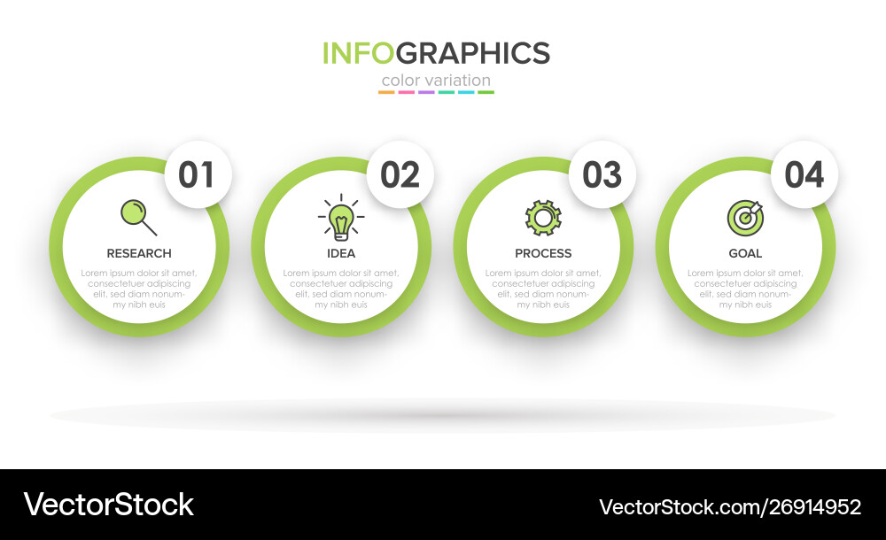 Infographic design with icons and 4 options Vector Image