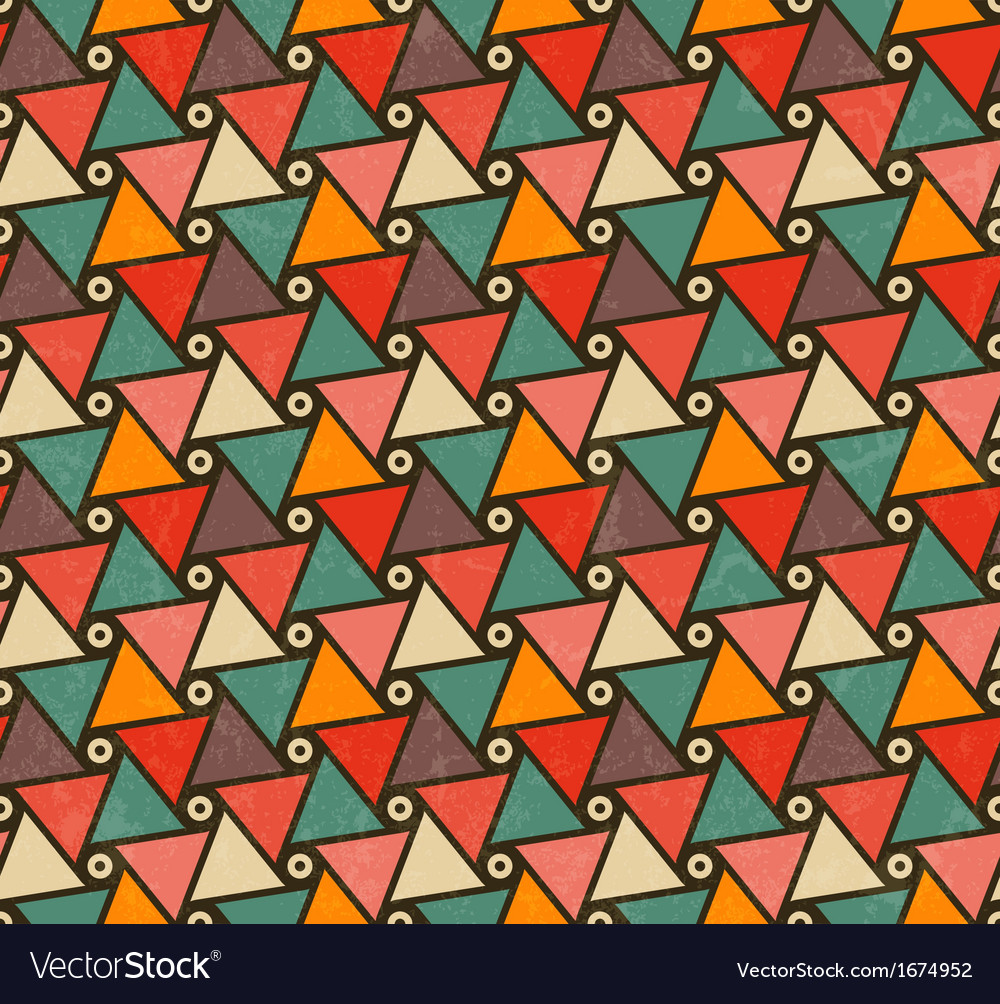 Retro pattern of triangle shapes Royalty Free Vector Image