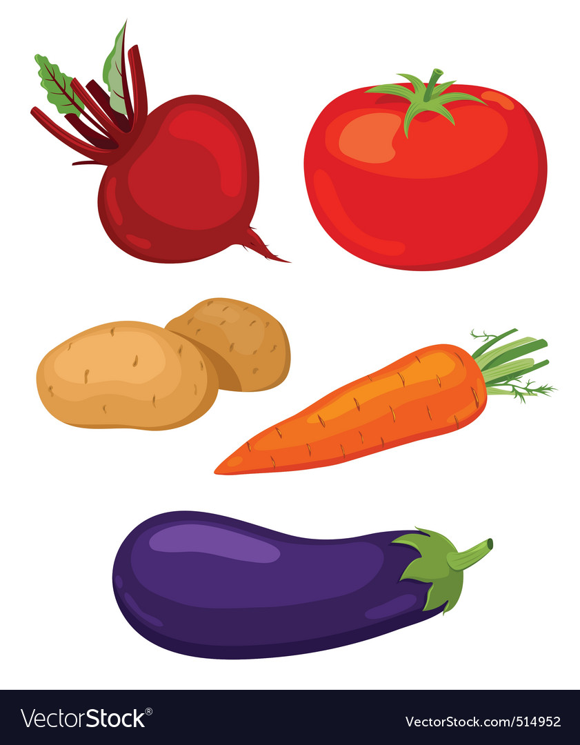 Set vegetables Royalty Free Vector Image - VectorStock