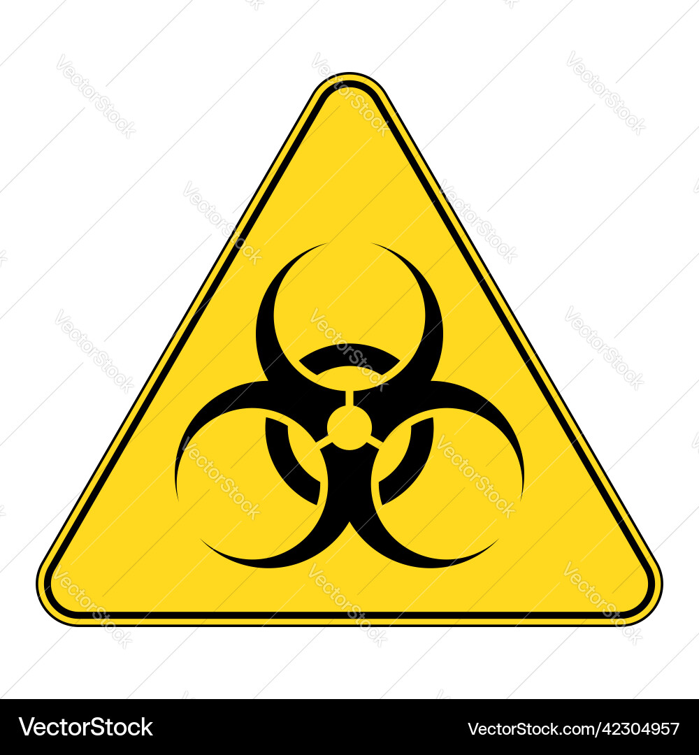 Biohazard sign warning of virus Royalty Free Vector Image