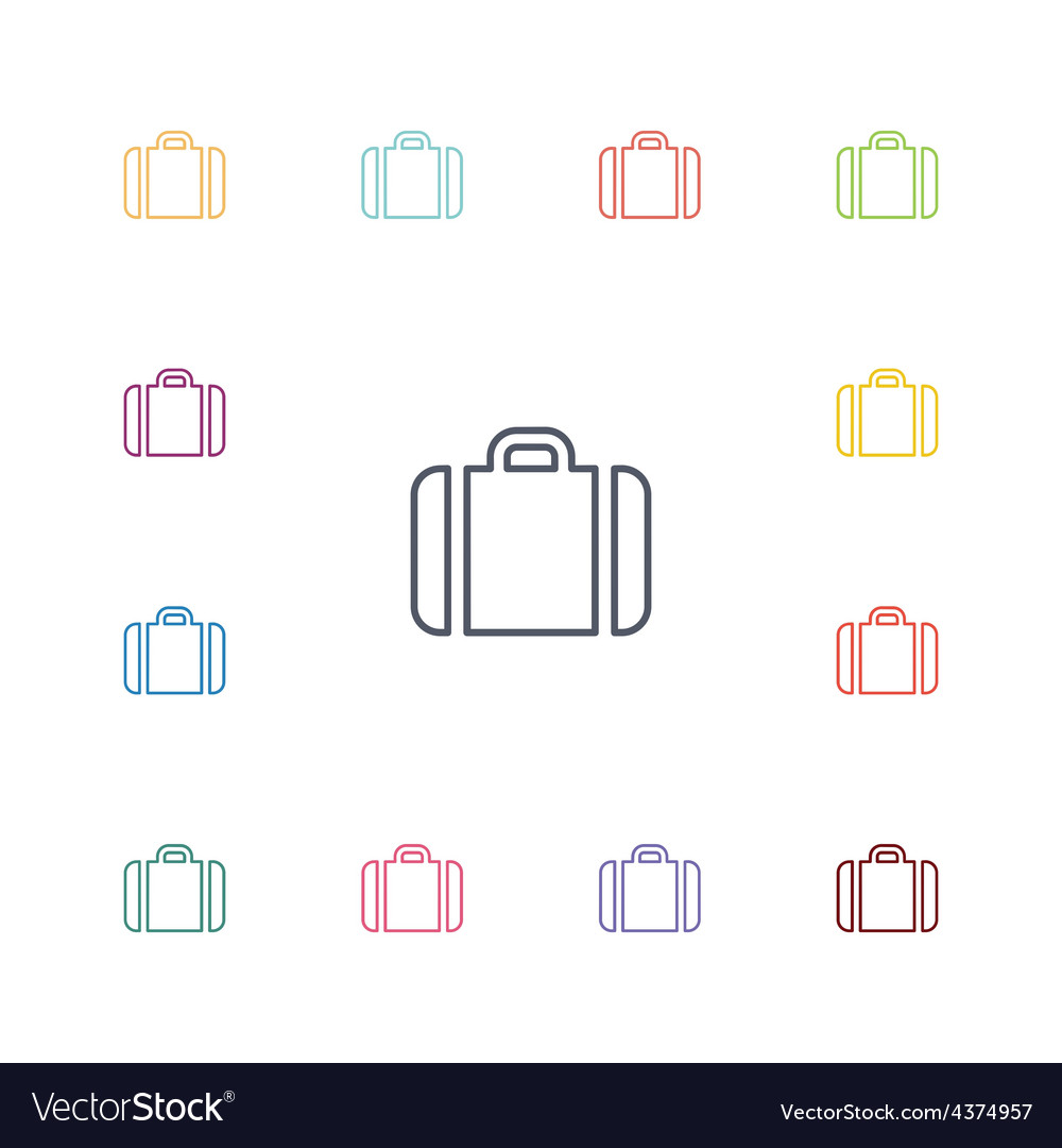 Case flat icons set Royalty Free Vector Image - VectorStock