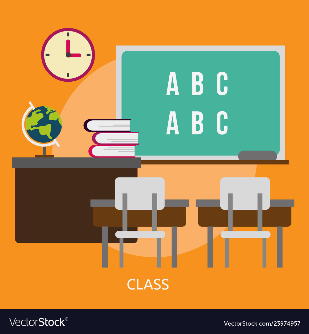 Class conceptual design Royalty Free Vector Image