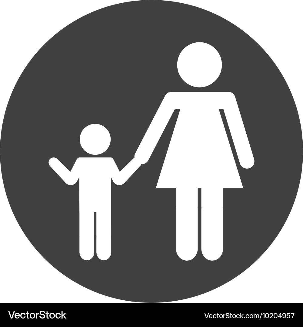 Family members isolated icon Royalty Free Vector Image