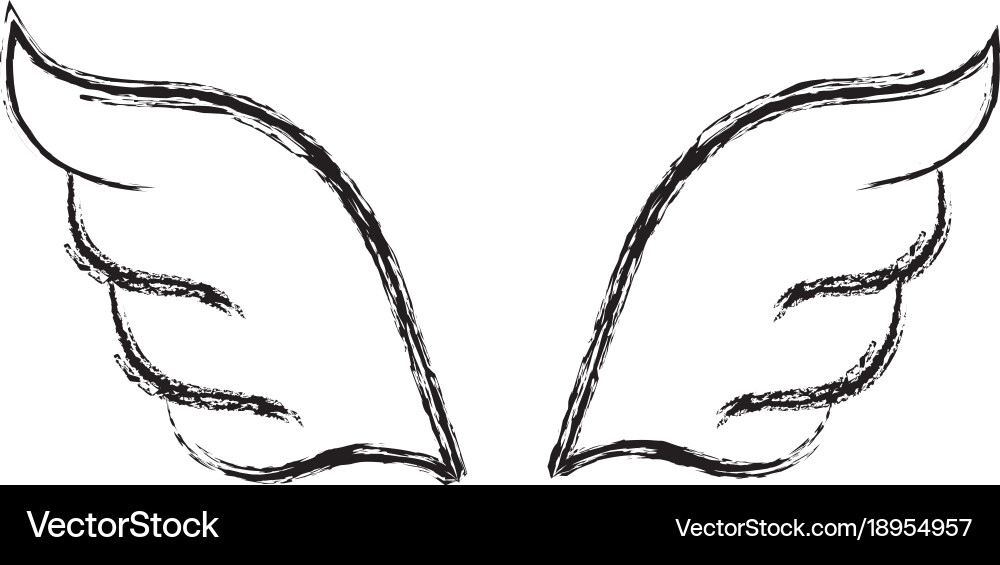 Figure wings element style element design Vector Image