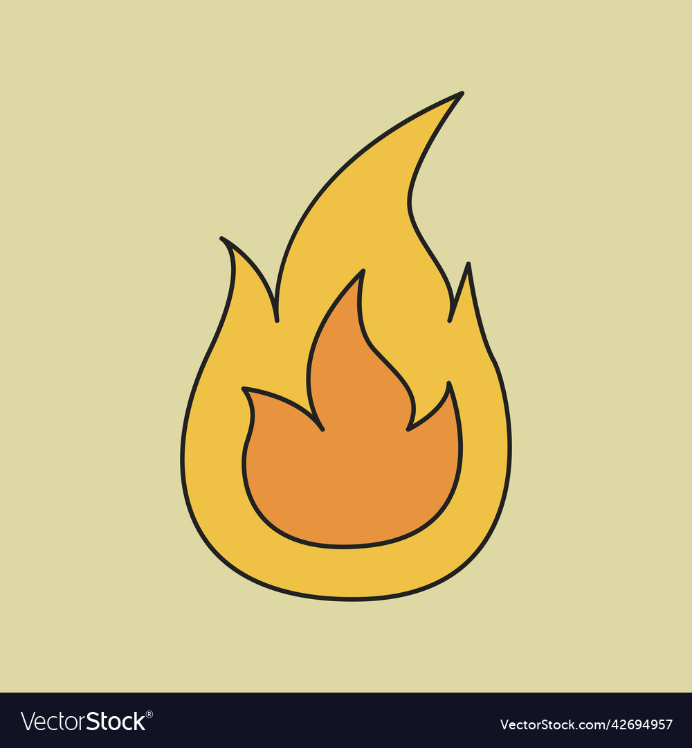 Flammable icon design element Royalty Free Vector Image