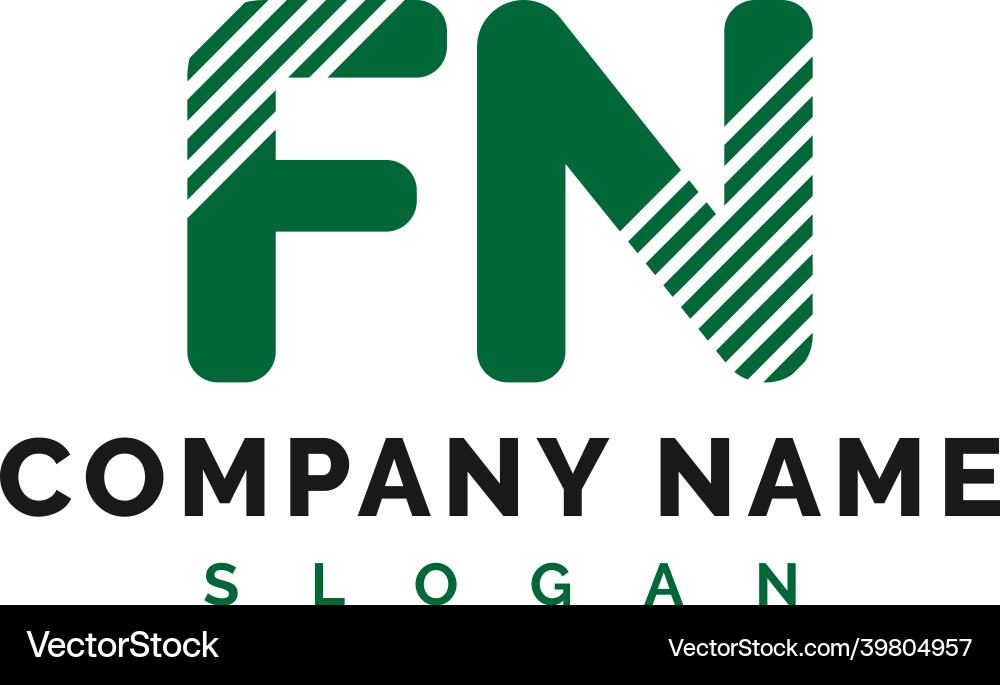 Fn letter logo design letter logo Royalty Free Vector Image