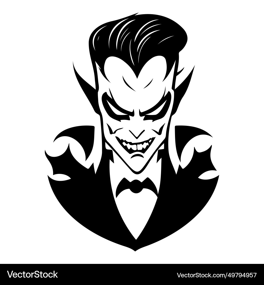 Halloween vampire scary sketch hand draw Vector Image