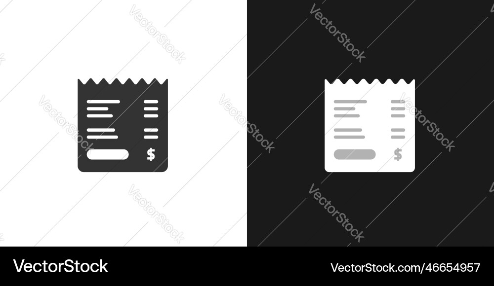 Icon bill invoice simple receipt pictogram black Vector Image