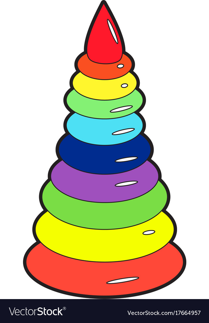 Isolated pyramid stack Royalty Free Vector Image