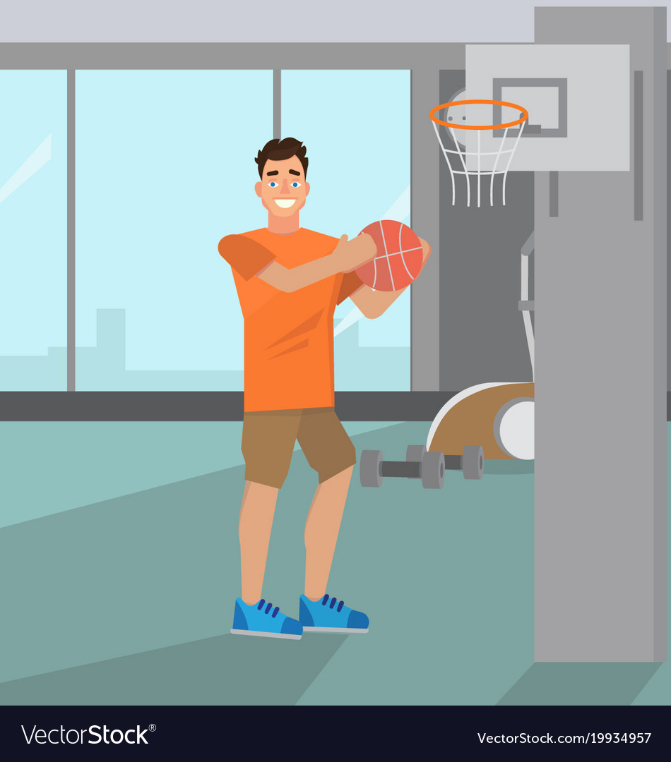 Man playing basketball Royalty Free Vector Image