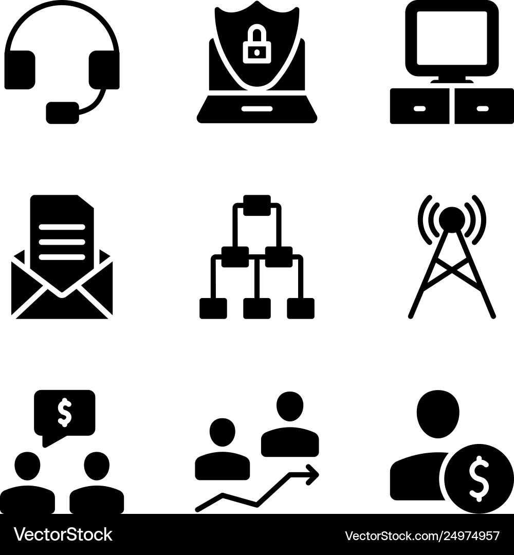Meeting workplace business communication solid Vector Image