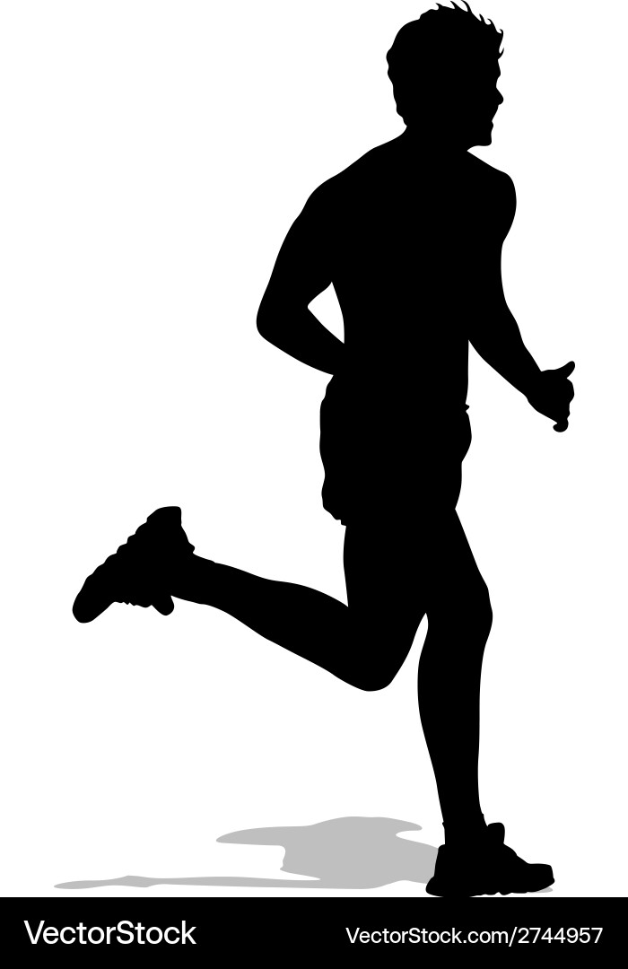 Running silhouettes Royalty Free Vector Image - VectorStock
