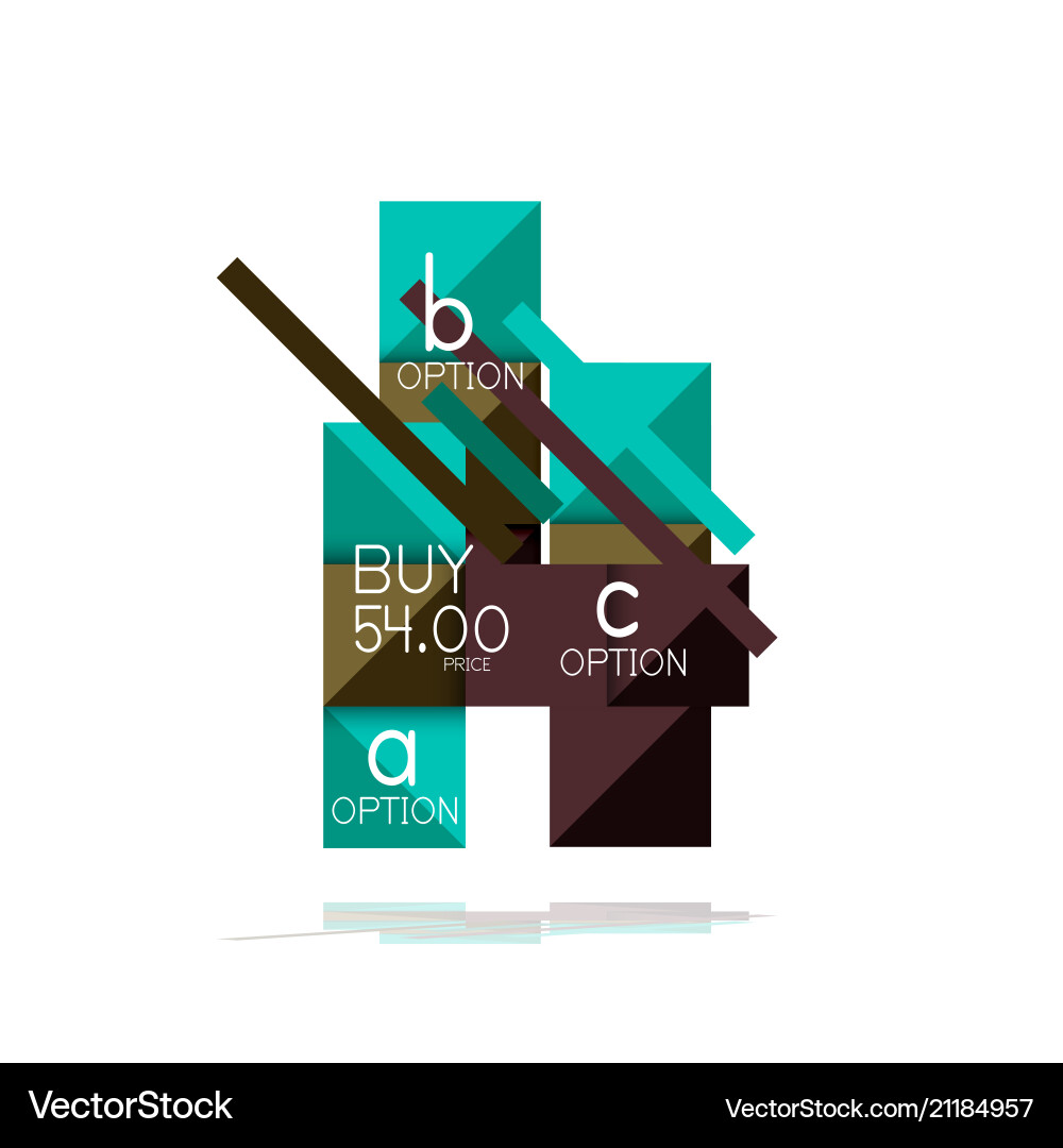 Square option infographic banner data Royalty Free Vector