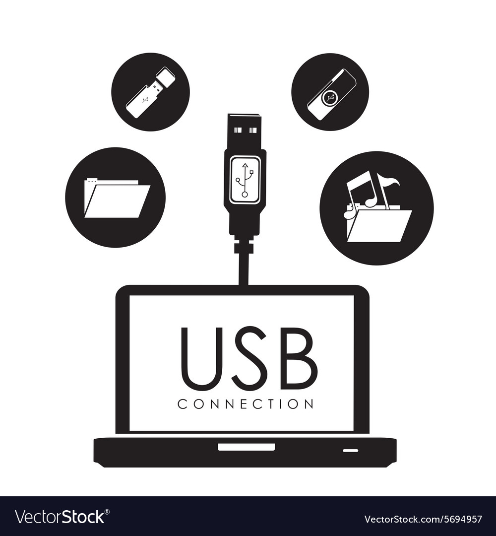 Usb design Royalty Free Vector Image - VectorStock