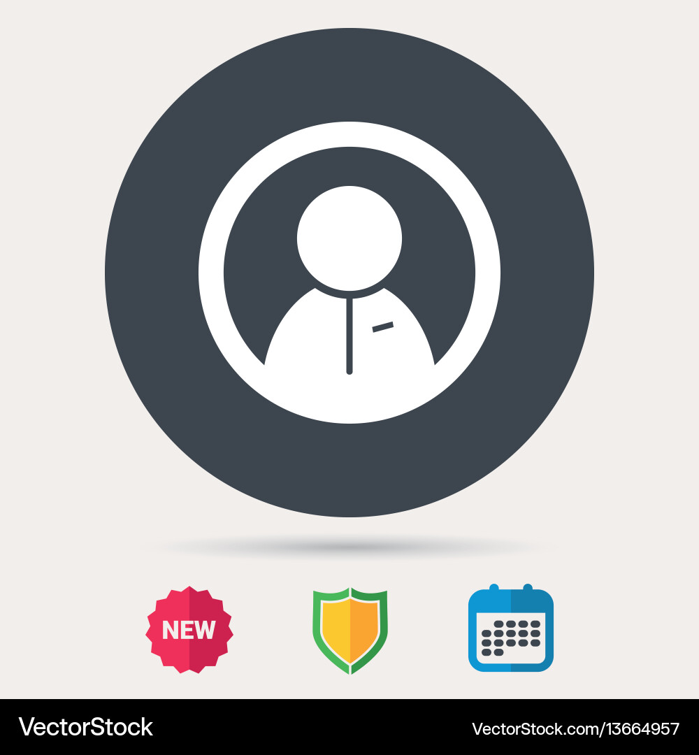 User icon human person sign Royalty Free Vector Image