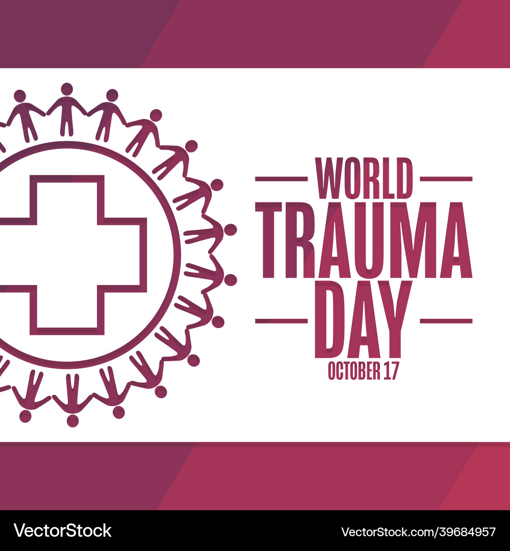 World trauma day october holiday concept Vector Image